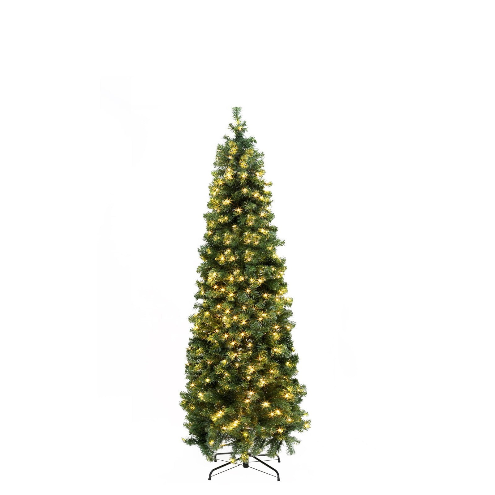 Wood Fir Pencil Artificial Hinged Christmas Tree Skinny Corner Xmas ...