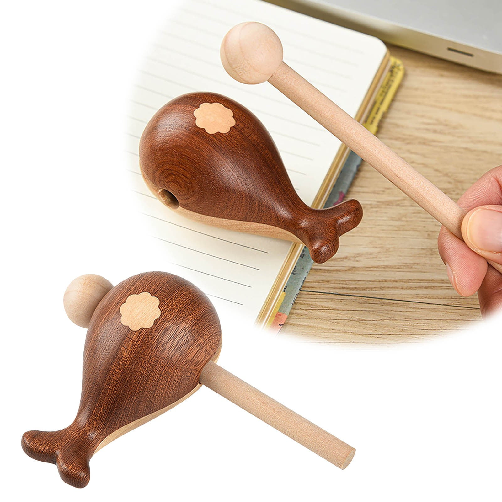Wood Fish Tapping Instrument - Solid Wood, Traditional Design, for ...