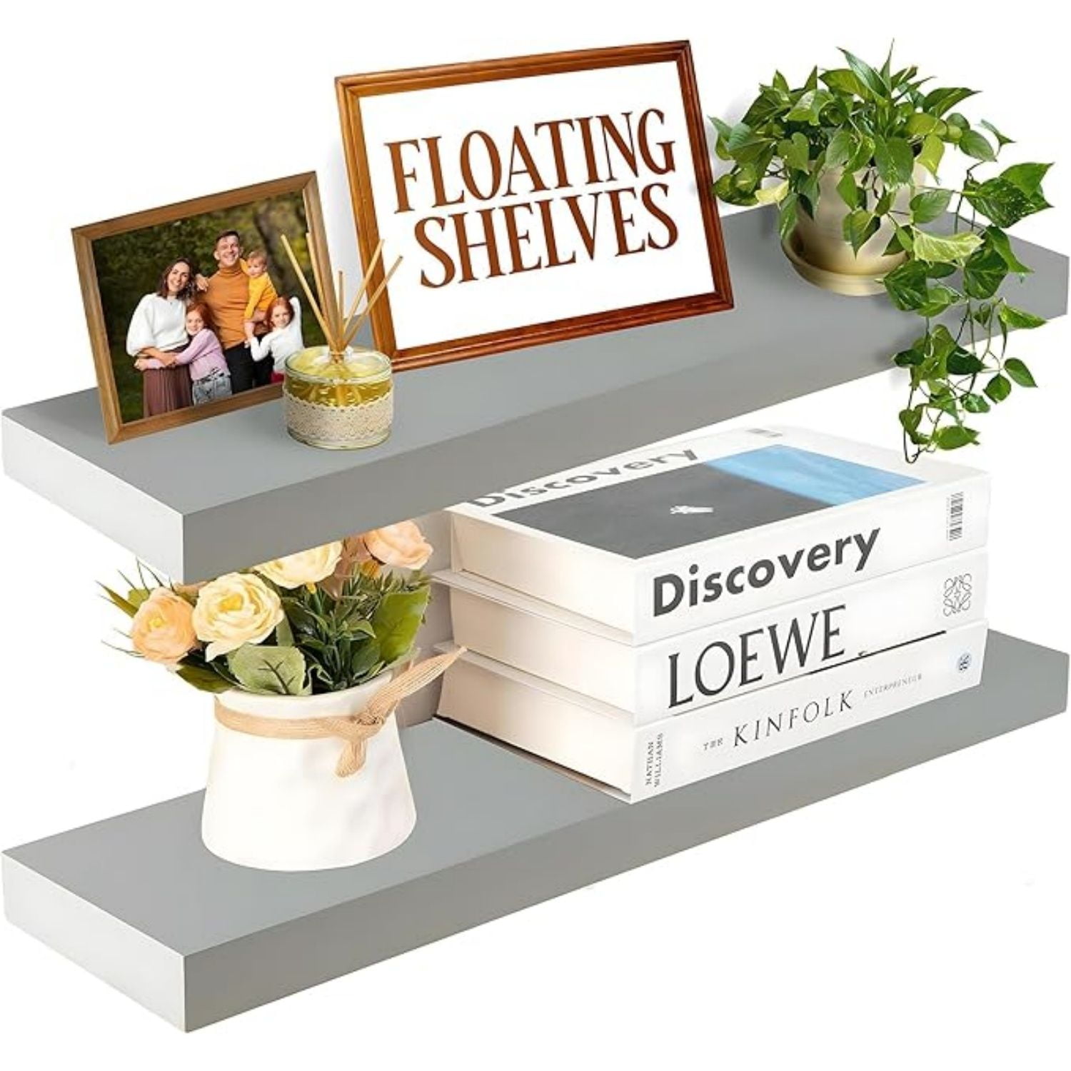 Wood Floating Shelves, Floating Wood Shelves for Wall, Handmade Natural ...