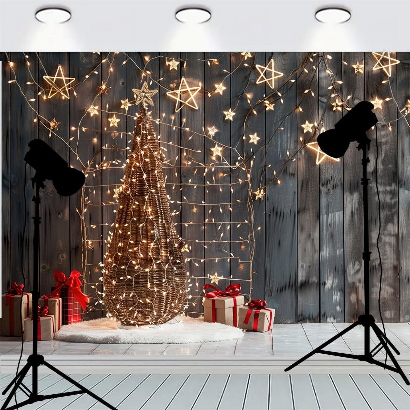 Wood Floor Window Background Christmas Day Fireplace Living Room ration ...