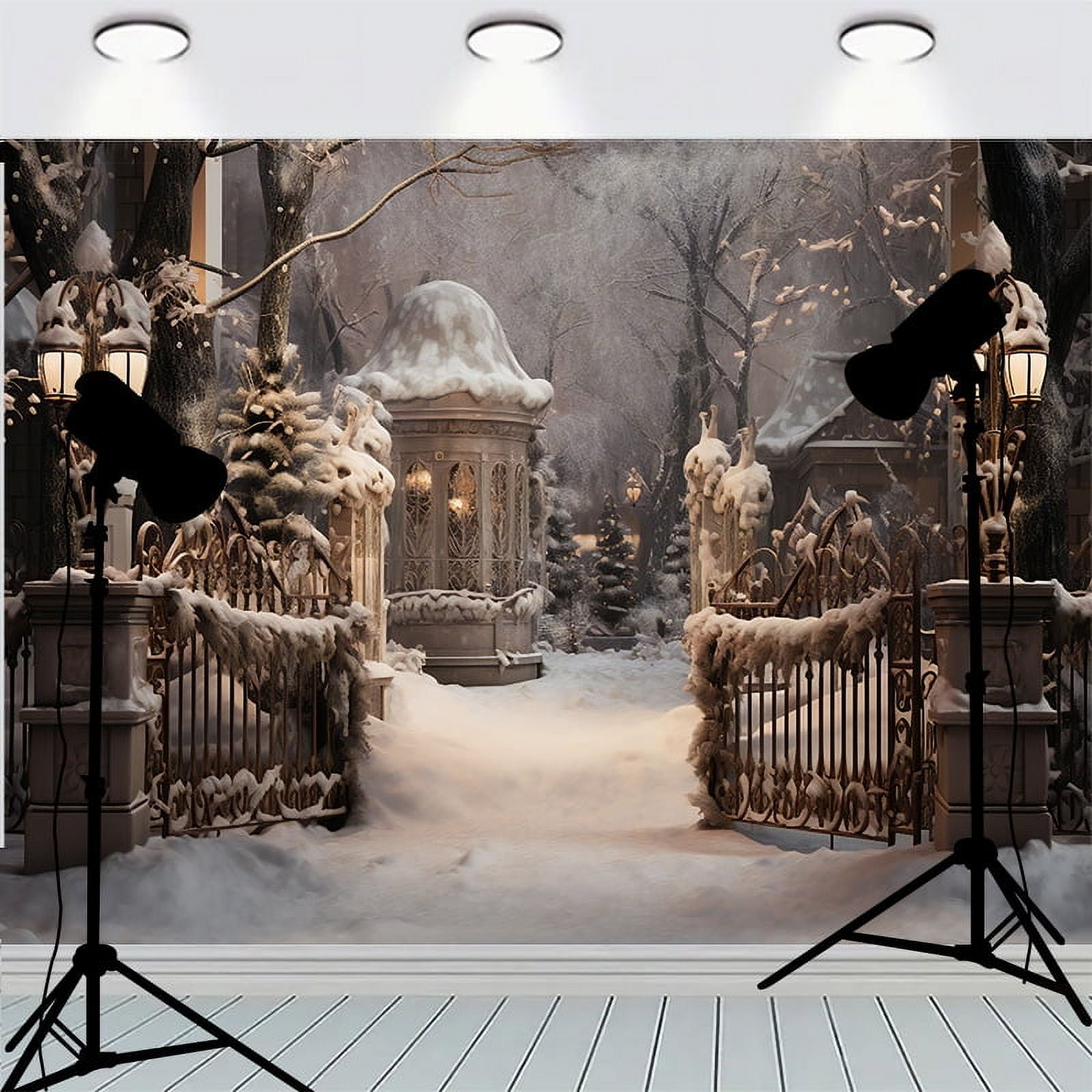 Wood Floor Window Background Christmas Day Fireplace Living Room ration ...