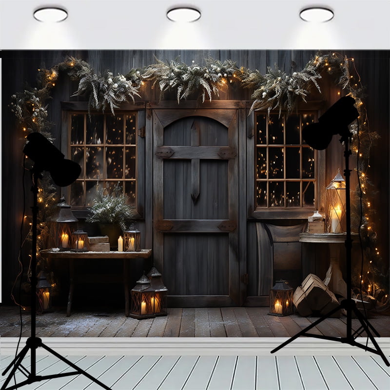 Wood Floor Window Background Christmas Day Fireplace Living Room ration ...