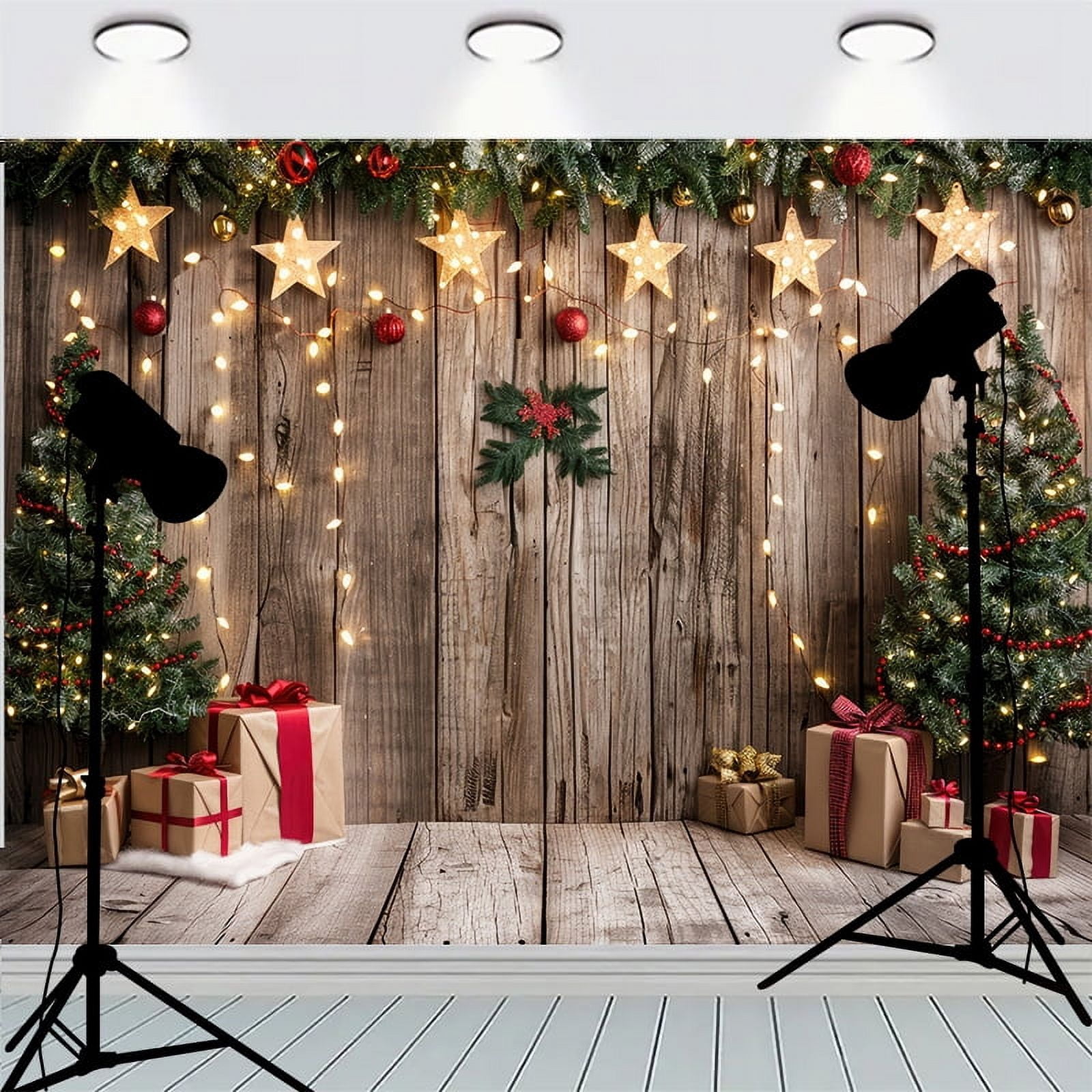 Wood Floor Window Background Christmas Day Fireplace Living Room ration ...