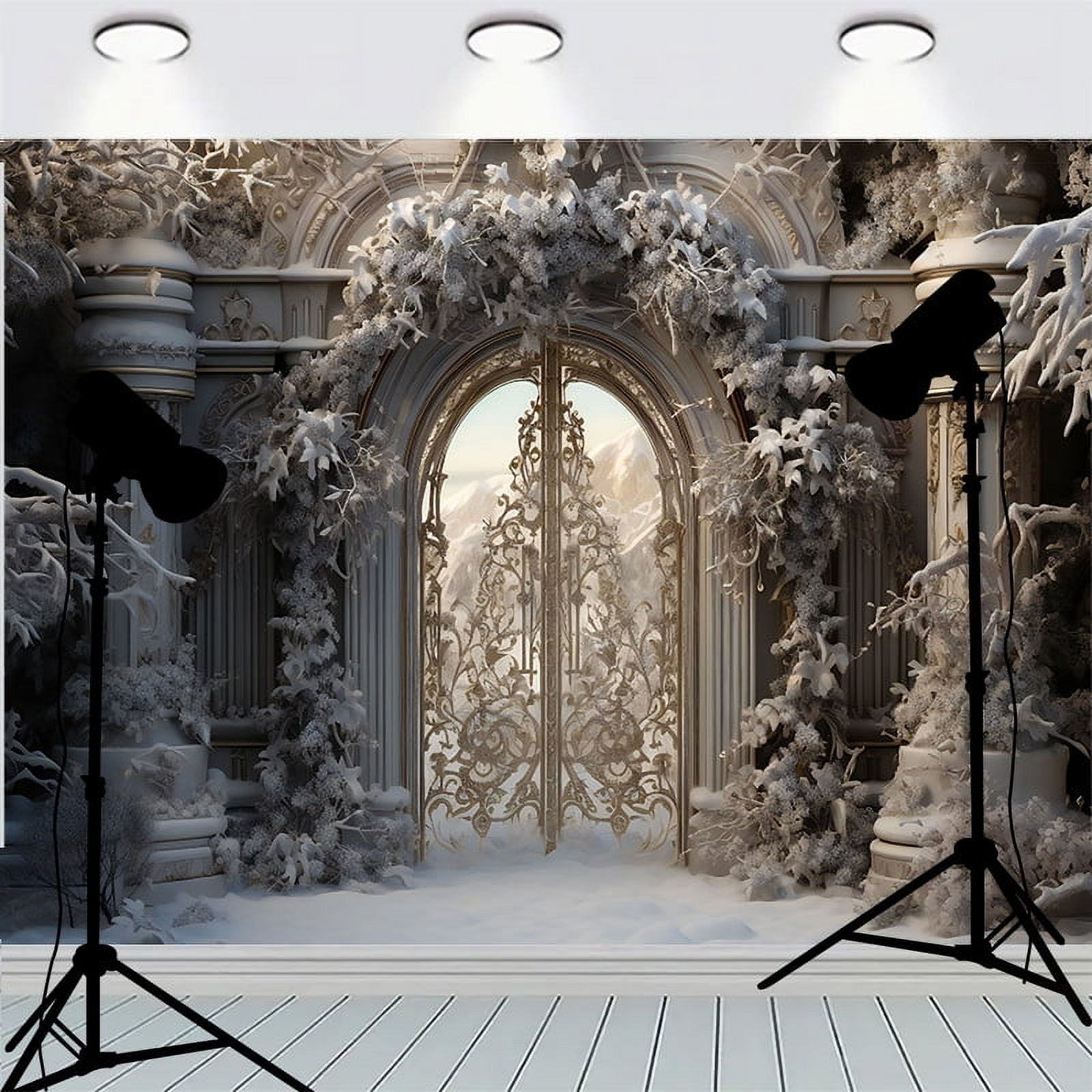 Wood Floor Window Background Christmas Day Fireplace Living Room ration ...
