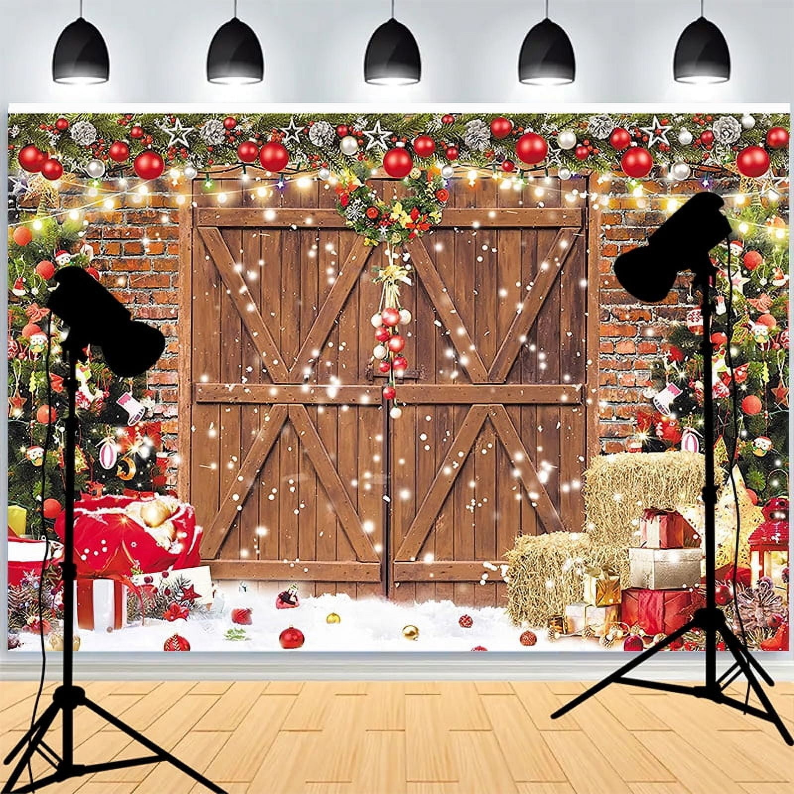 Wood Floor Window Background Christmas Day Fireplace Living Room ration ...