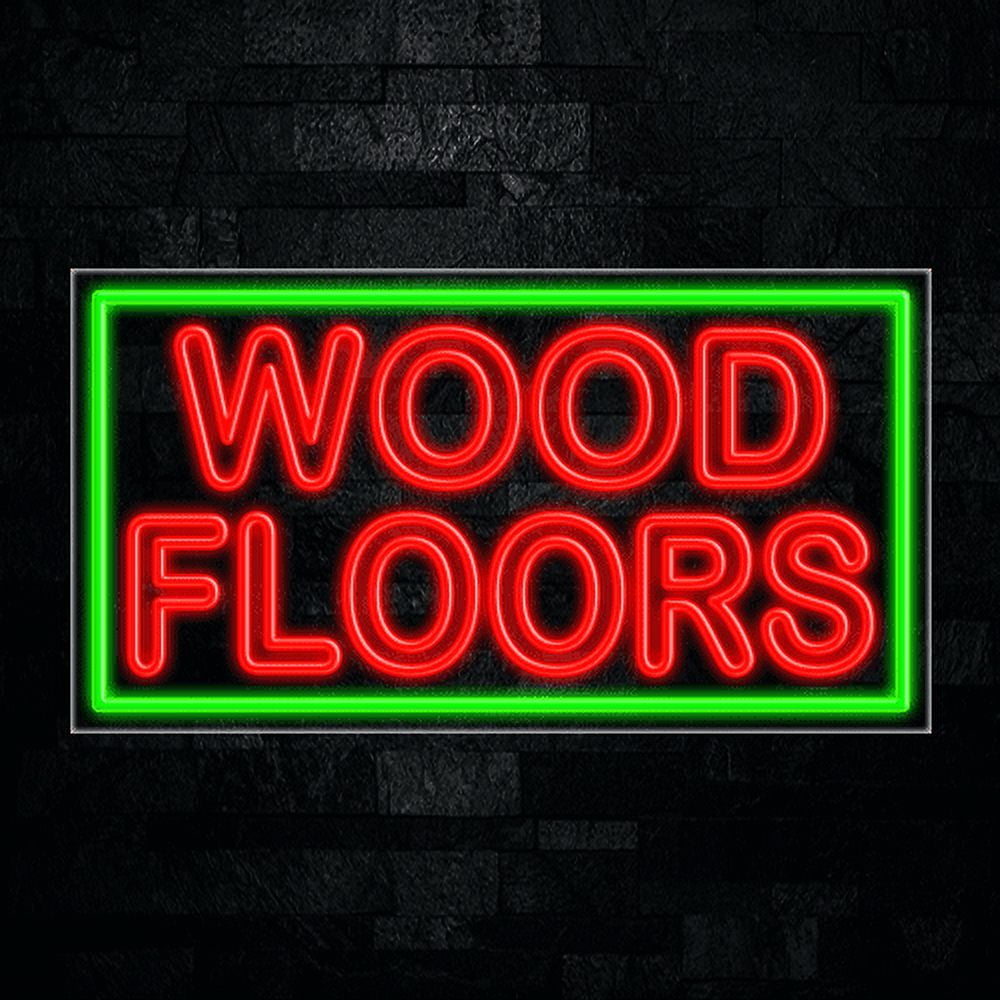 Wood Floors LED Neon Sign 33"L x 18"H #31796 - Walmart.com
