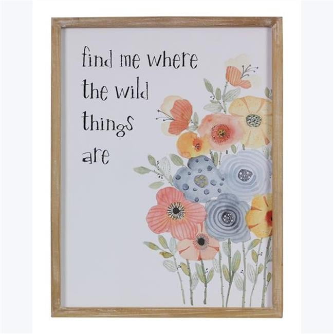 Wood Flower Wall Sign - Walmart.com