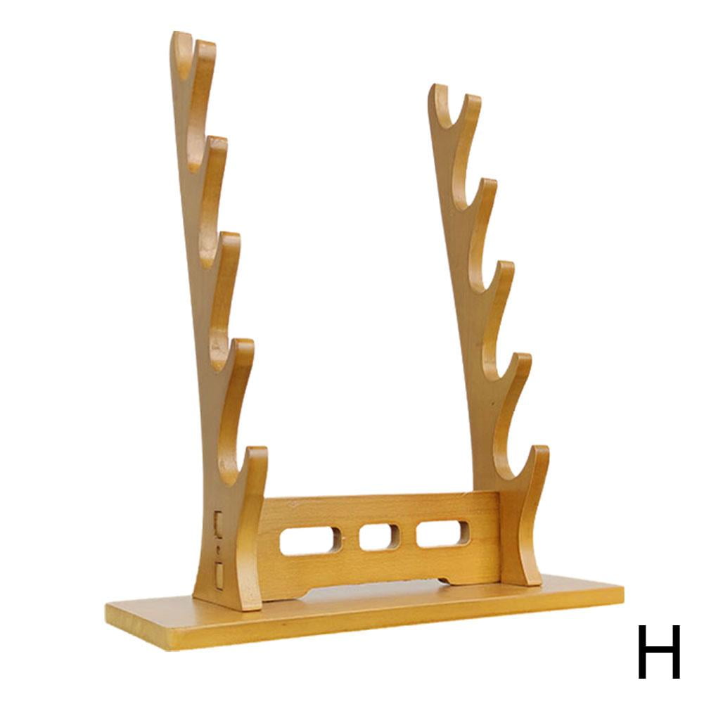 Wood Flute Stand, Flute Sword Display Stand Wooden Desktop Holder,Multi ...