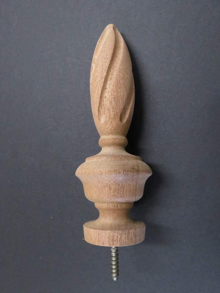 Wood Fluted Twist Finial, Decorative Furniture Knob for Cabinets ...