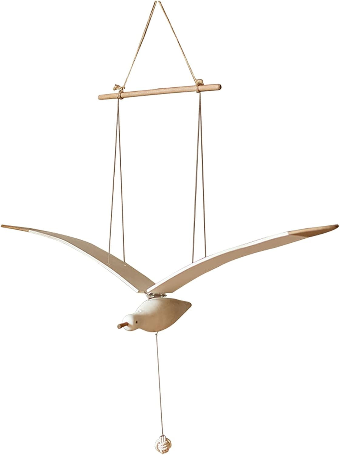 Wood Flying Seagull Drop Wind Chimes, Mobile Birds In Flight Hanging ...