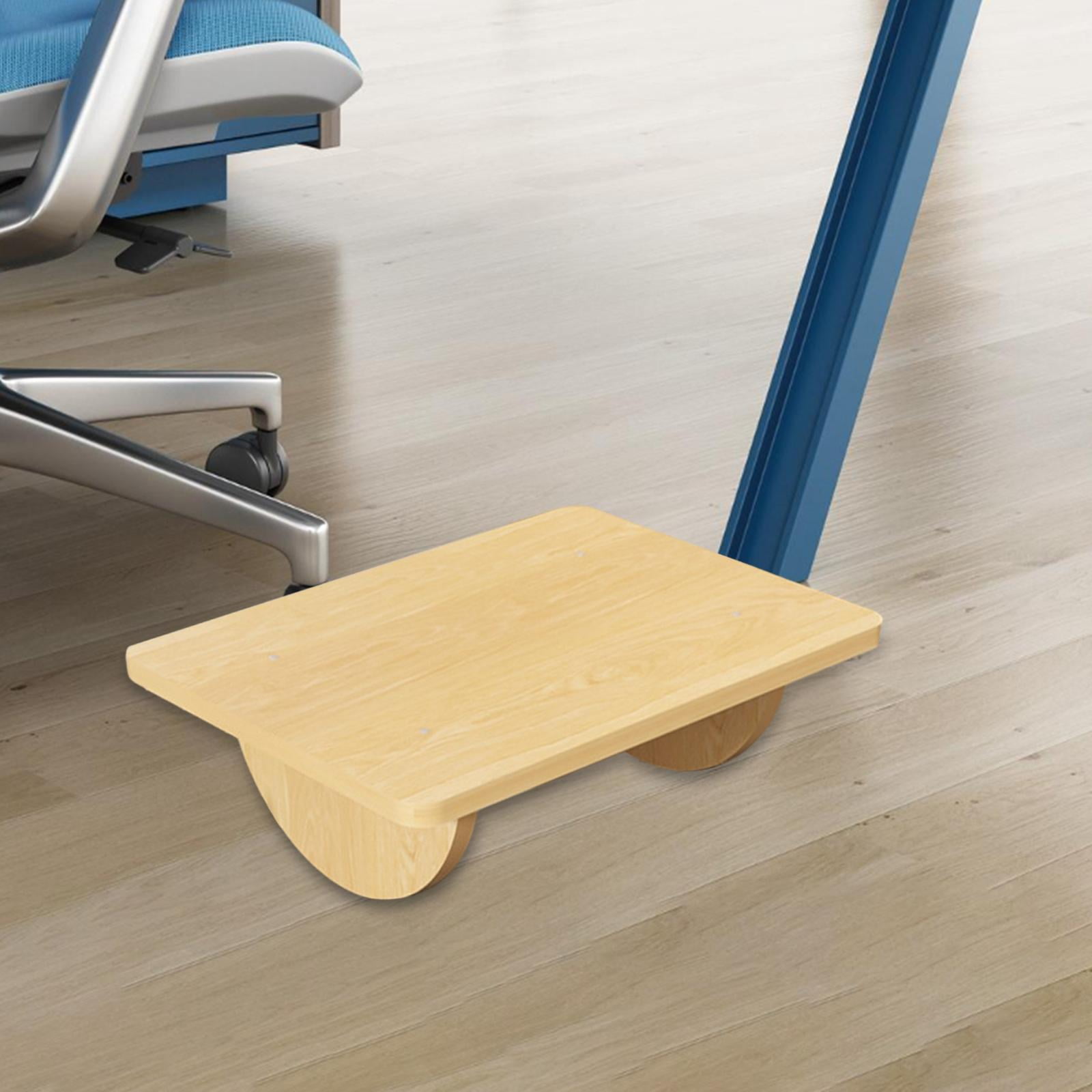Wood Foot Stool under Desk Foot Rest Ergonomic Smooth Surface Accessory ...