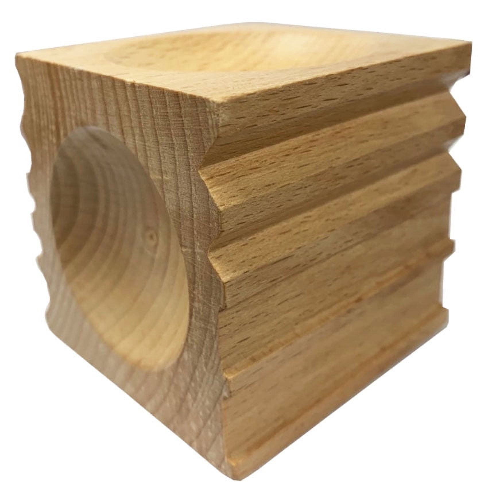 Wood Forming Block Grooved Channels 4 Dapping Spheres Wooden Cube ...