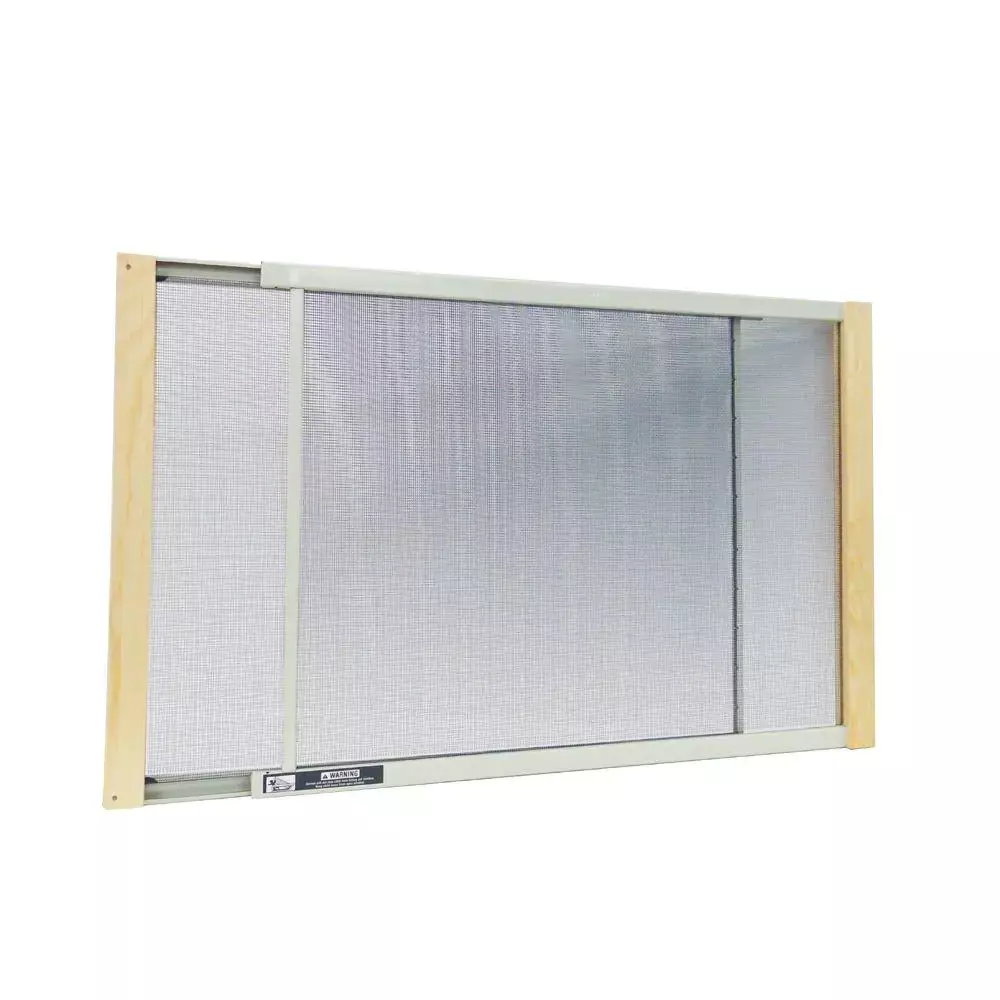 Wood Frame Adjustable Window Screen Clear Insect Mosquito Cat Window ...