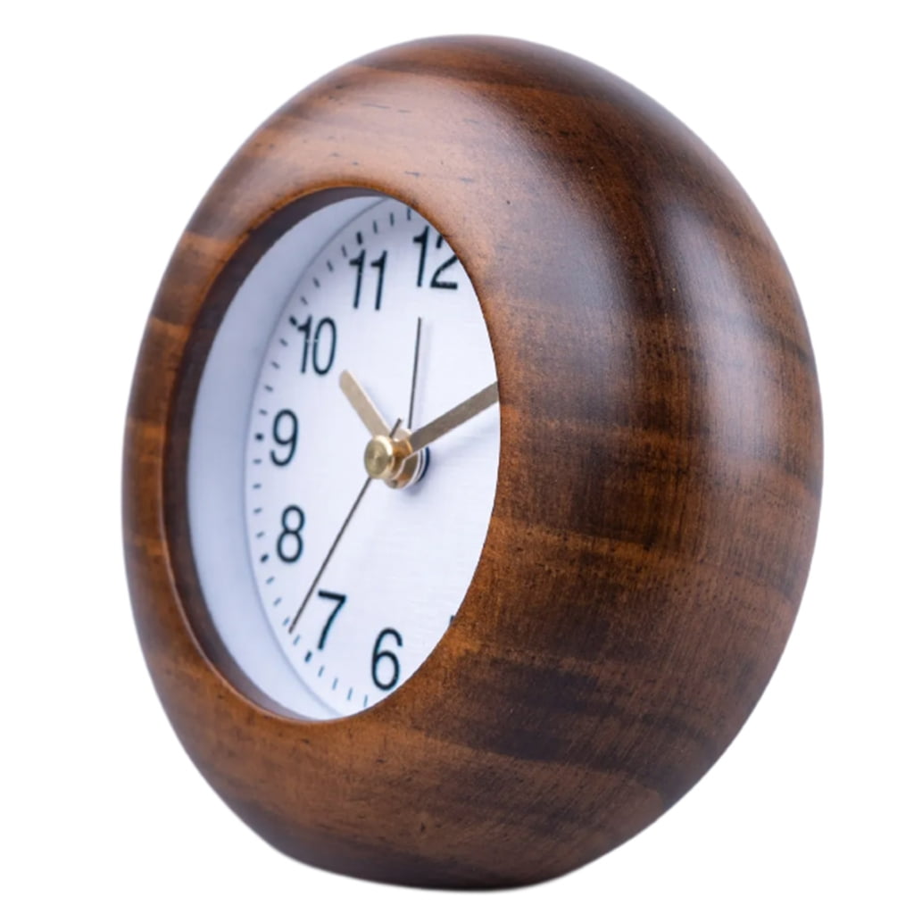 Wood Frame Alarm Clock with Arabic Numerals, Quiet Backlights Battery ...