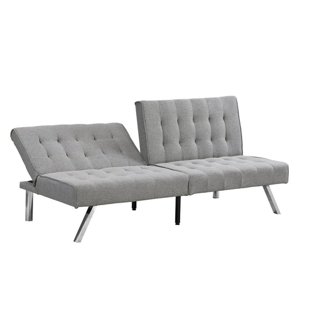 Wood Frame Futon Sofa Bed , Convertible Sleeper Loveseat Couch with ...