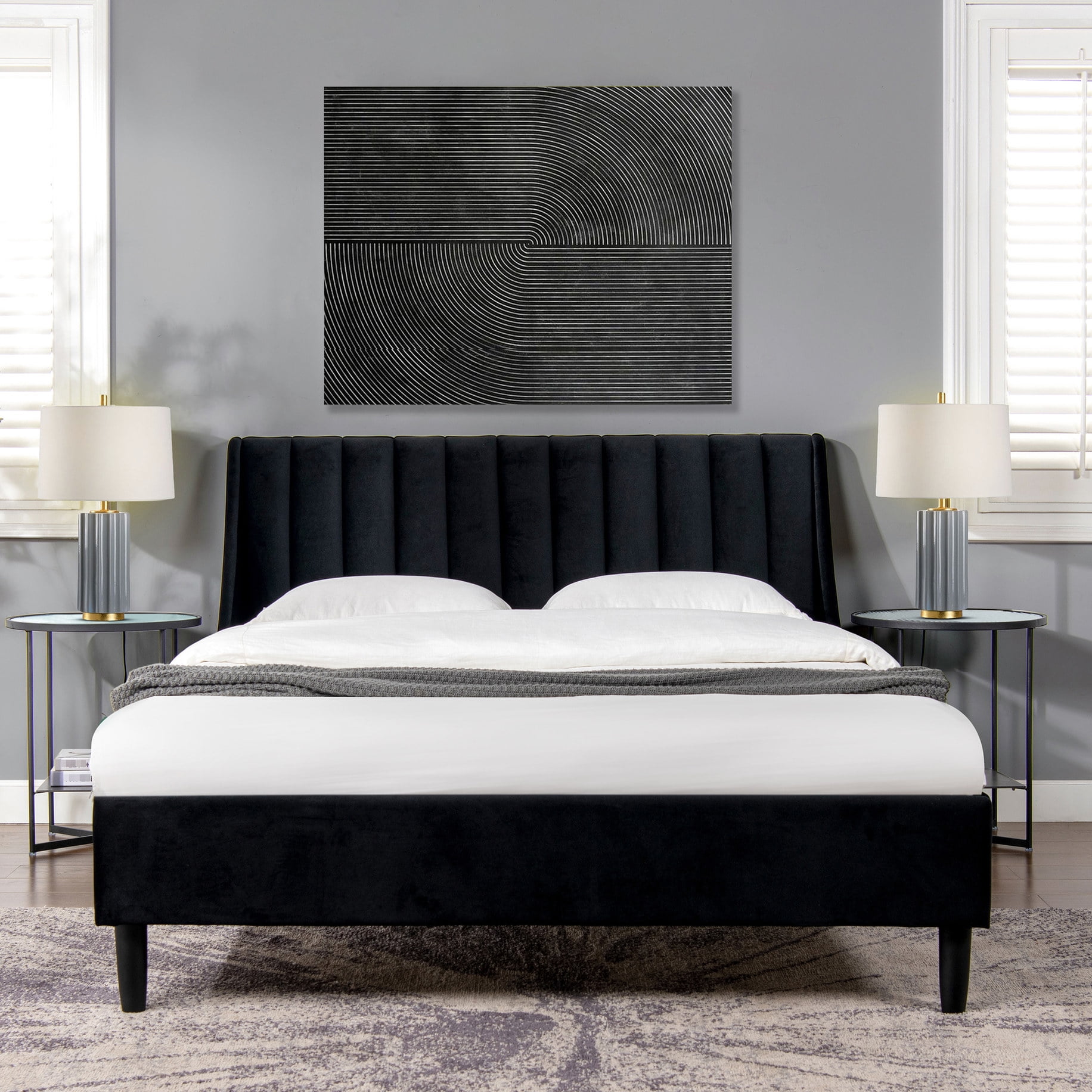 Wood Frame - Removable Support Slats - Adjustable Bed Use - Convenient ...