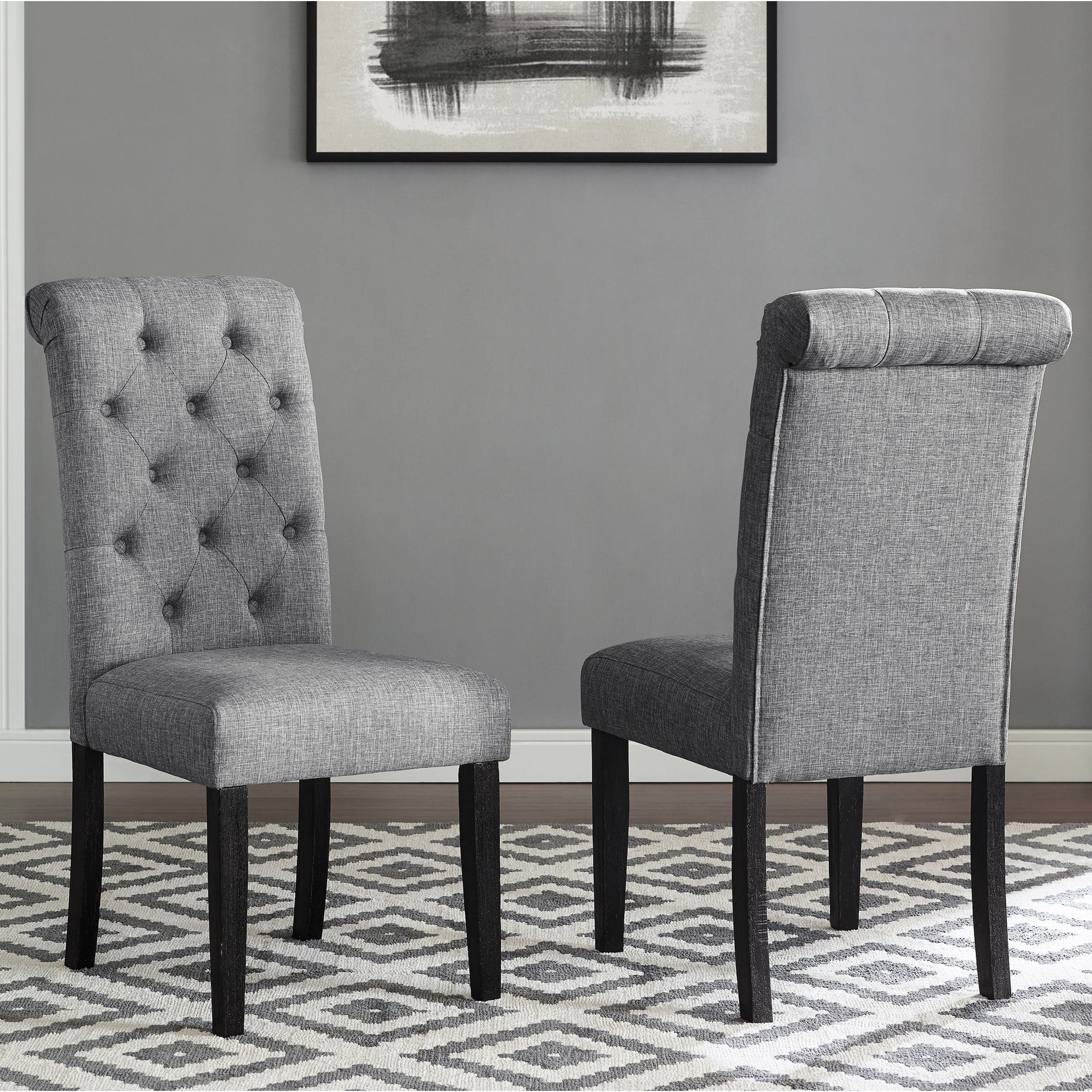 Wood Frame with Polyester - Slightly Curved Design - Daily Dining Use ...