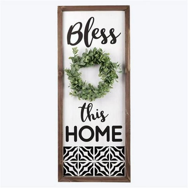 Wood Framed Bless This Home Wall Sign - Walmart.com