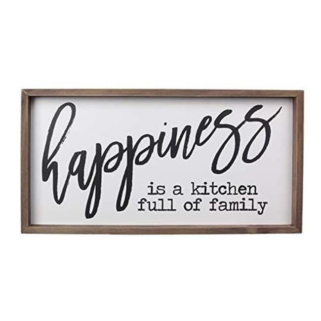 Wood Framed Happiness Wall Sign - Walmart.com