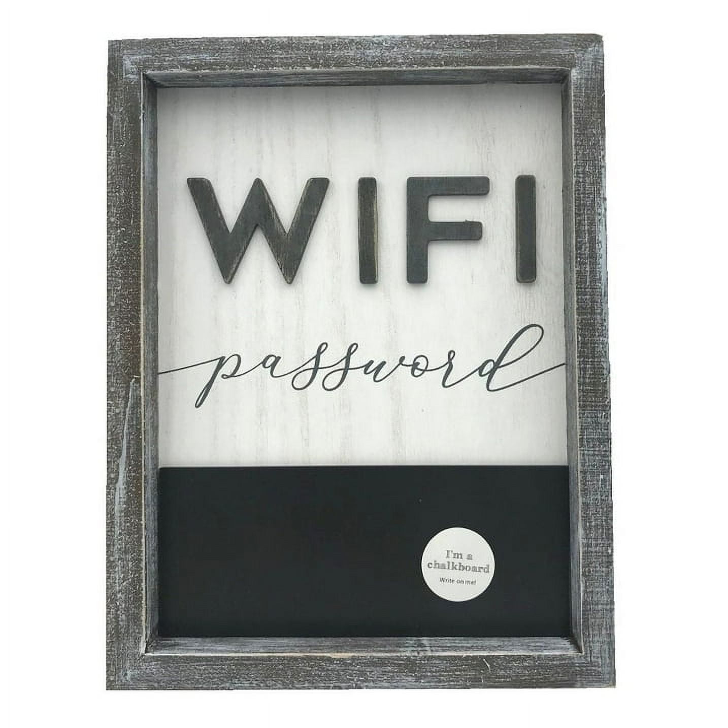 Wood Framed Sign With Chalkboard Wifi Password - Walmart.com