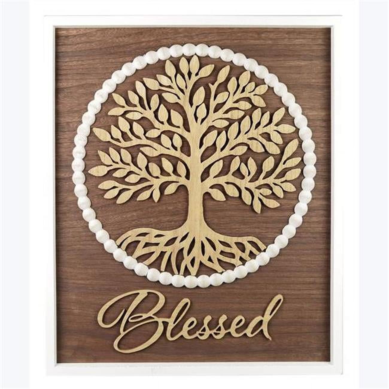 Wood Framed Tree of Life Blessed Wall Sign - Walmart.com