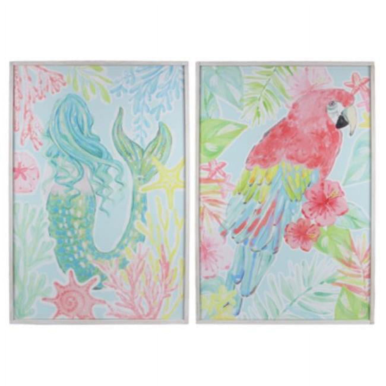 Wood Framed Tropical Wall Art - Walmart.com