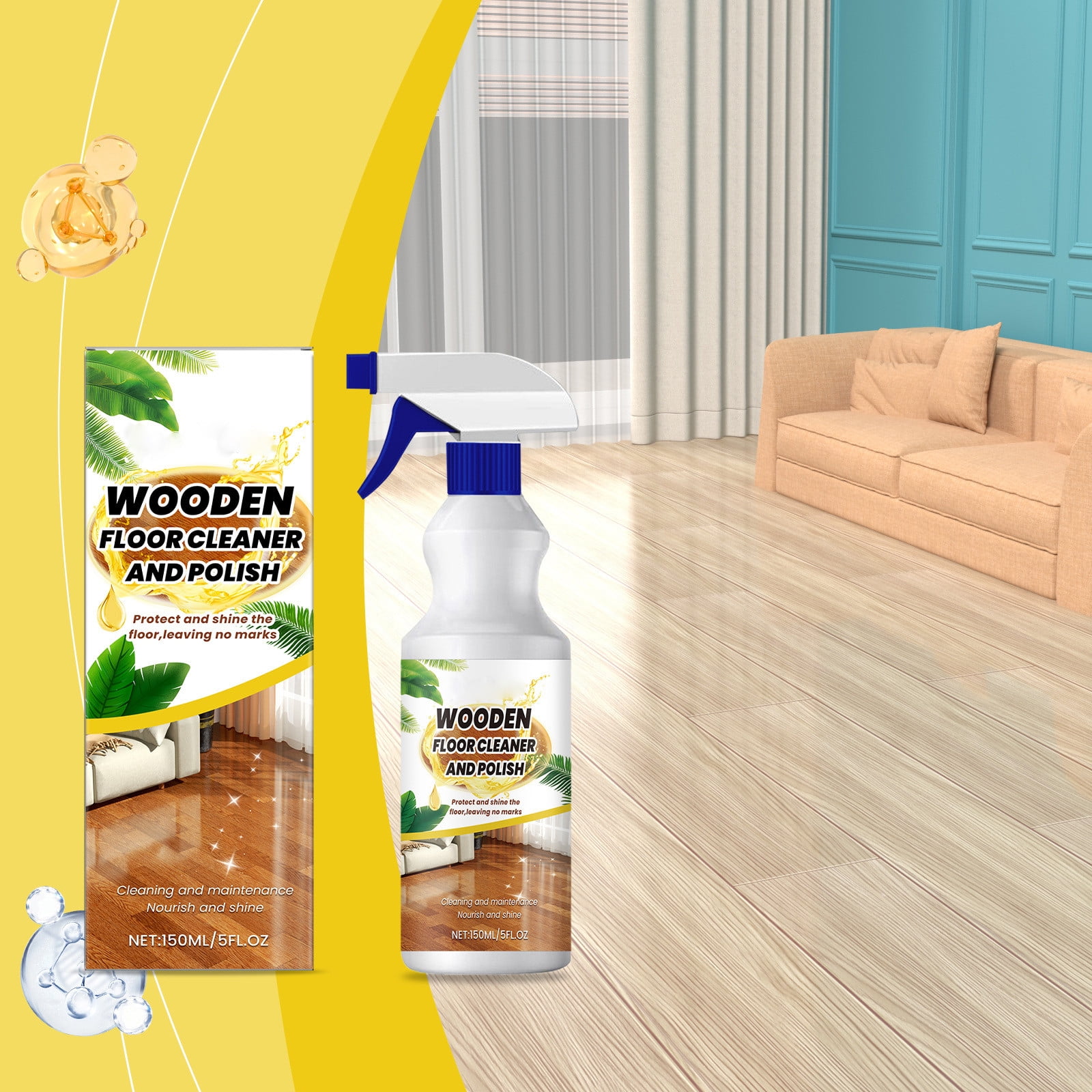 Wood Furniture Care Oil | Floor Maintenance Cleaning Polish | 150ml Spray Bottle | Deep Clean ...