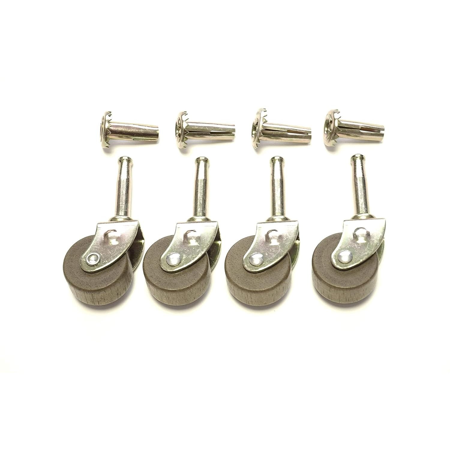 Wood Furniture Casters Set of 4 Wood Casters for Furniture Wood ...
