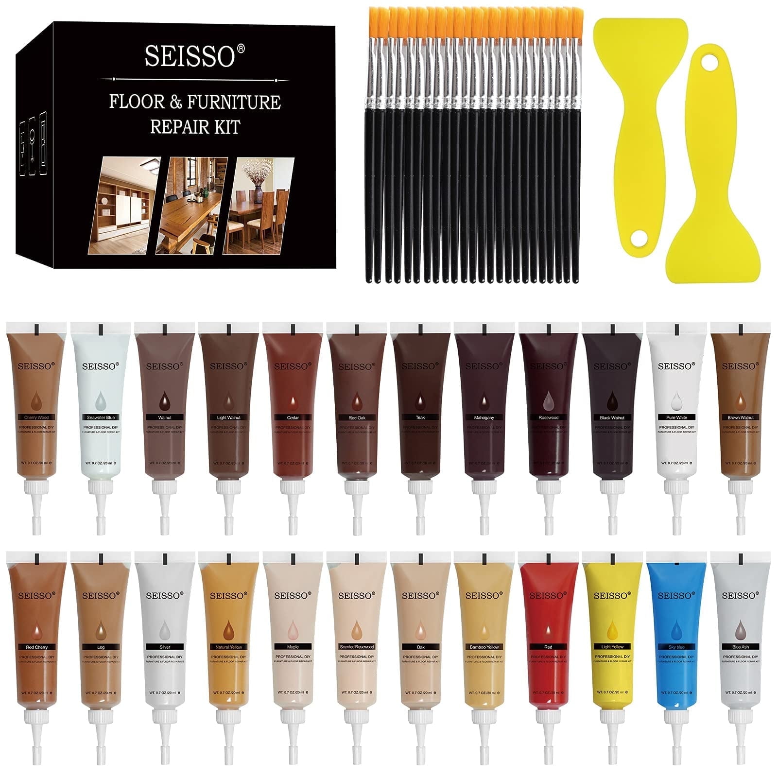 Seisso Wood Furniture Repair Kit Floor Scratches Repair Wood Fillers ...
