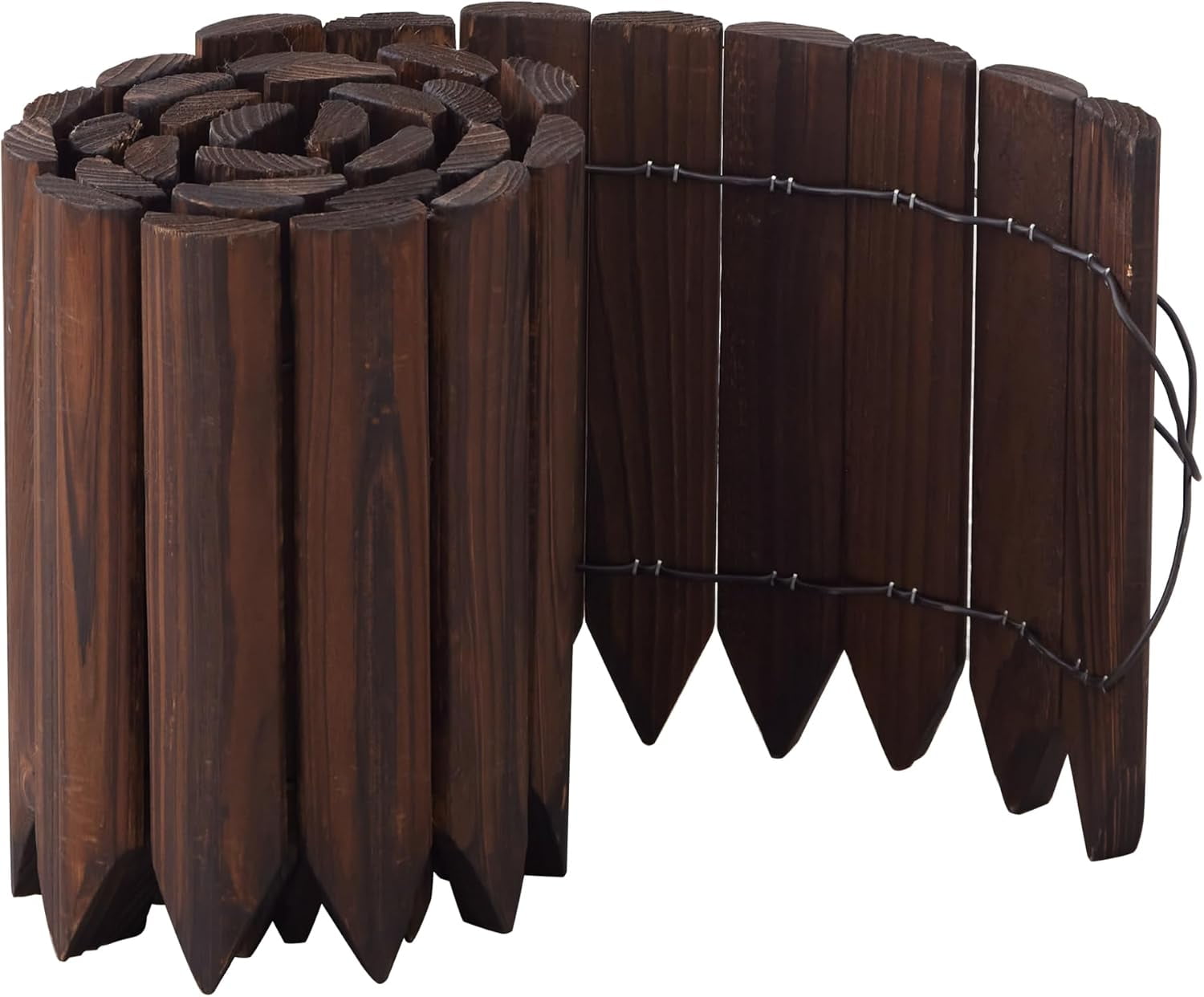 Wood Garden Edging Border Fence, 7.9" Height Wooden Decorative ...