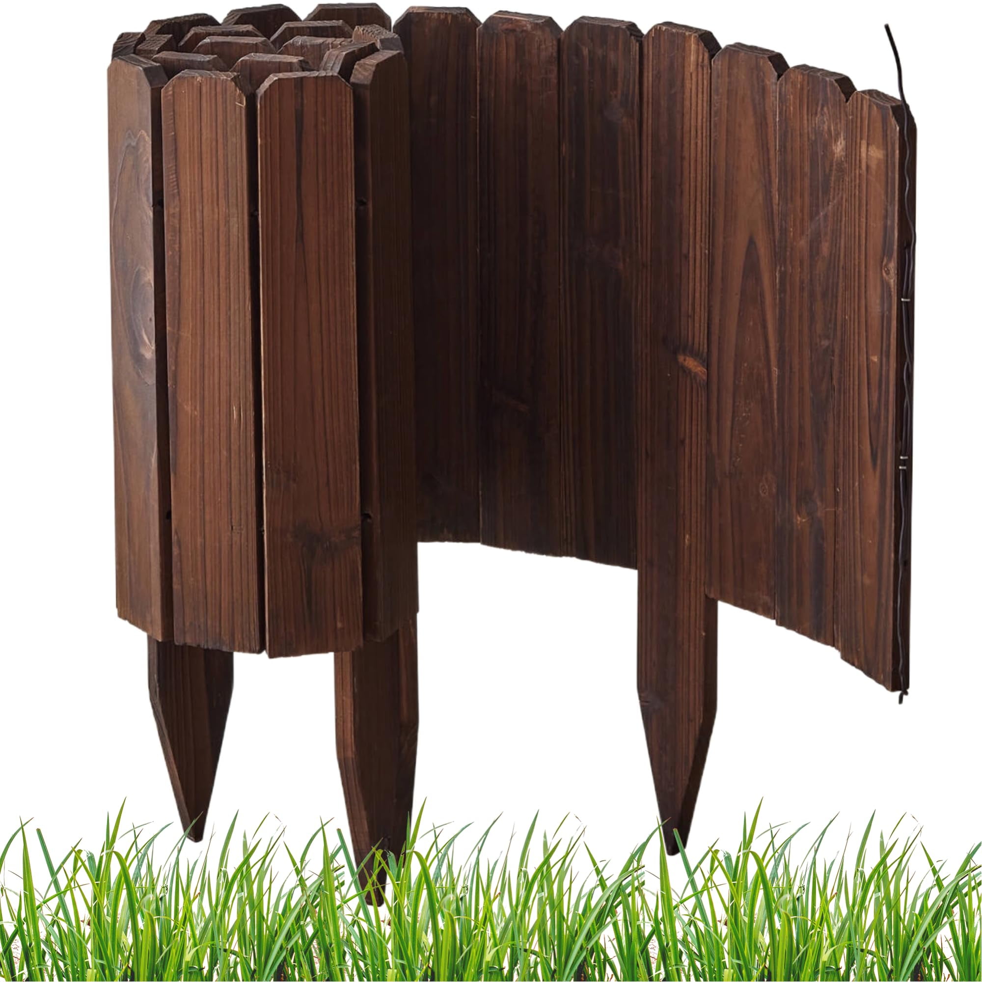 Wood Garden Edging Border RRF12 Wooden Garden Fence Landscape Edging ...