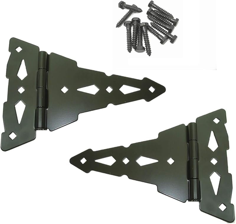 Wood Gate T-Hinges - Wood Fence Hinge Gate Kit, 8" T-Gate Hinges - Wood ...
