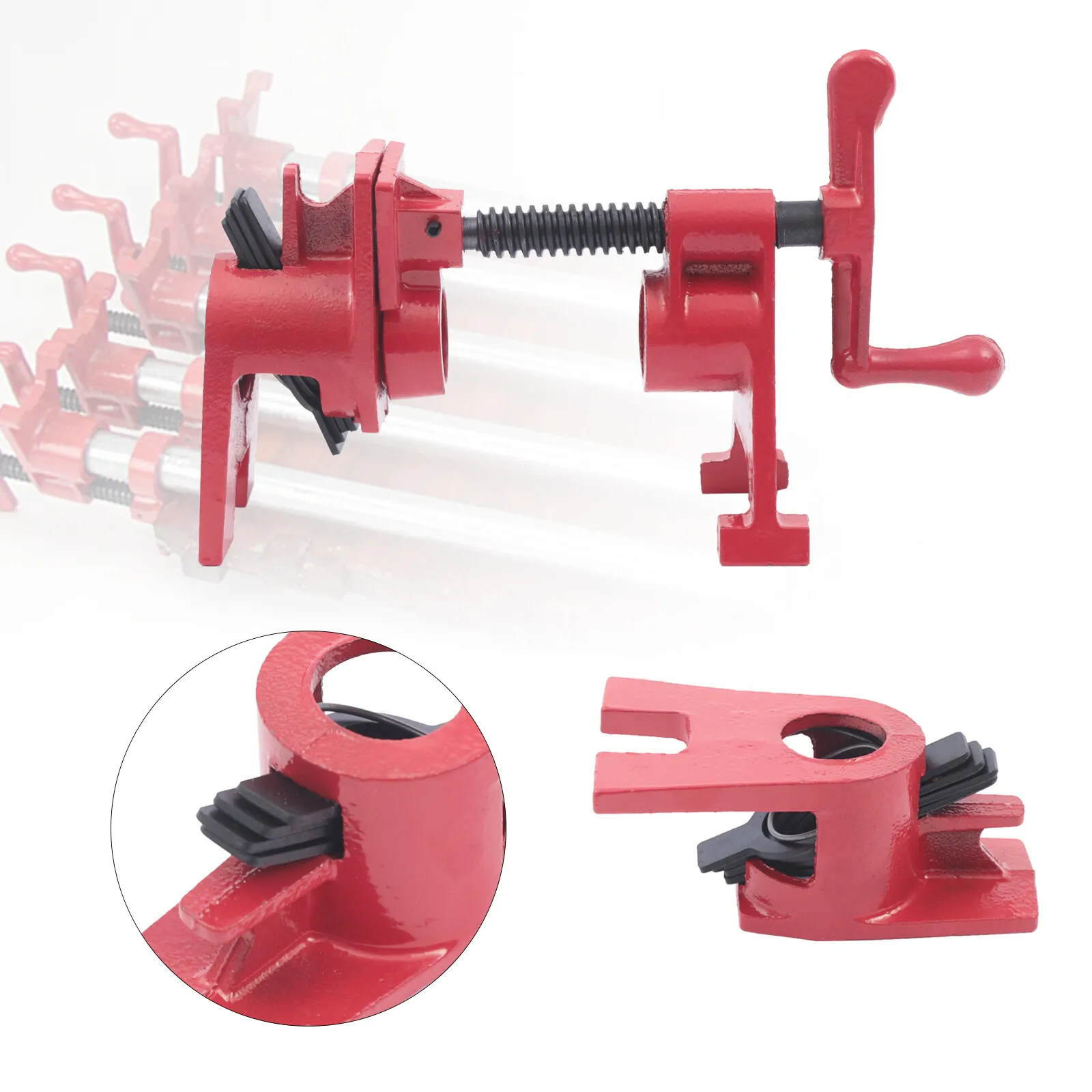 Wood Gluing Pipe Clamp Set Heavy Duty Woodworking Cast Iron for ...