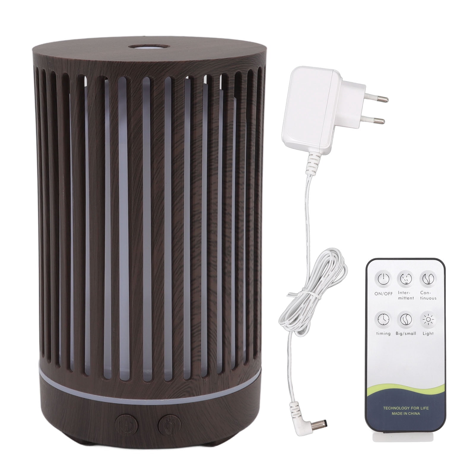 Wood Grain Aroma Humidifier - 200ml Essential Oil Diffuser with Remote ...