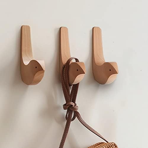 Wood Grain Bird Wall Hooks,Wall Mounted Coat Hooks Pack of 3 - Walmart.com