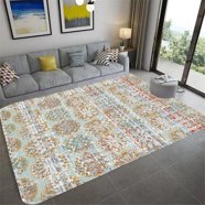 Well Woven Verdant Vines Modern Damask Border Rug Oriental Floral Area ...
