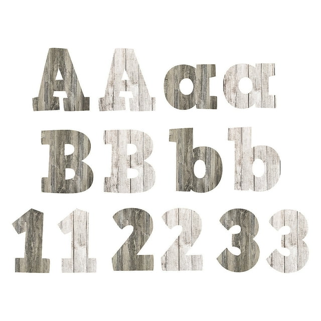 Wood Grain Bulletin Board Letters - Educational - 255 Pieces - Walmart.com