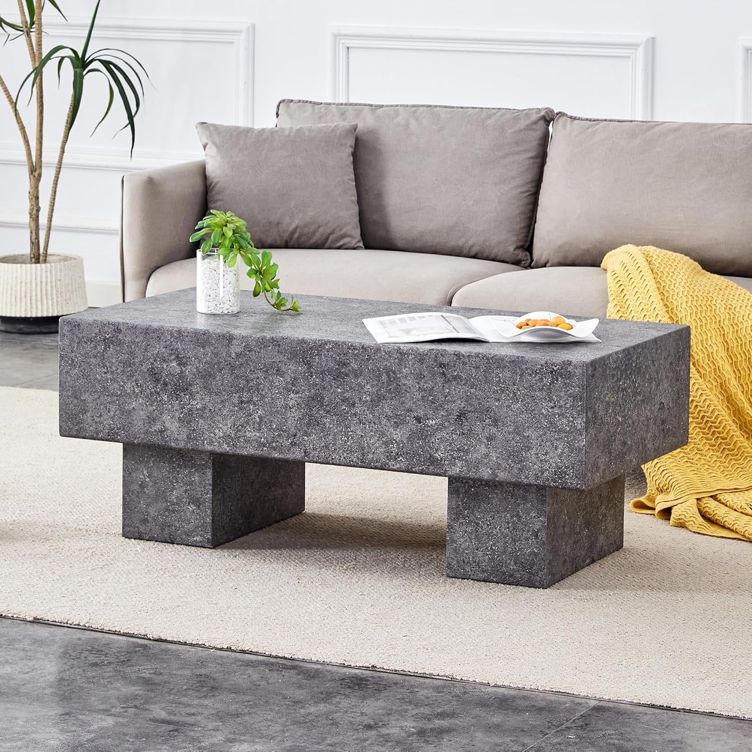 Wood Grain Coffee Table Wood Grain,Rectangle Wooden Center Table for ...