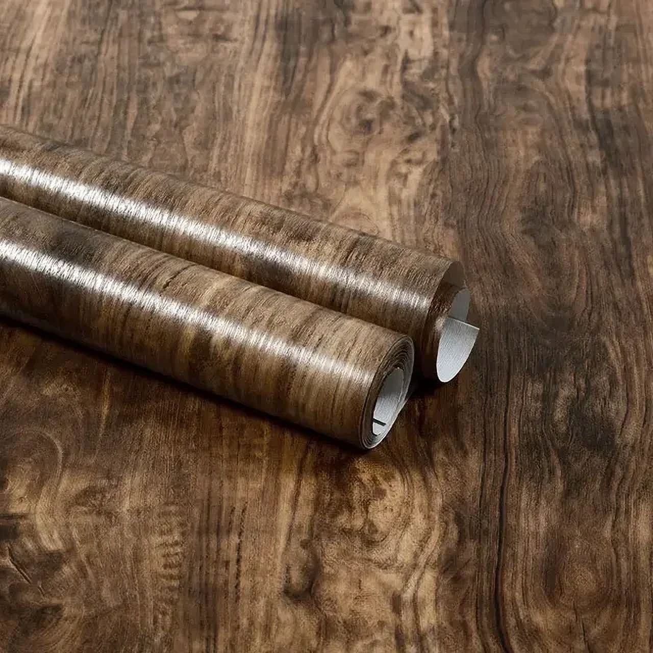 Wood Grain DIY Sticker: PVC Self-Adhesive Waterproof Wallpaper for Home ...