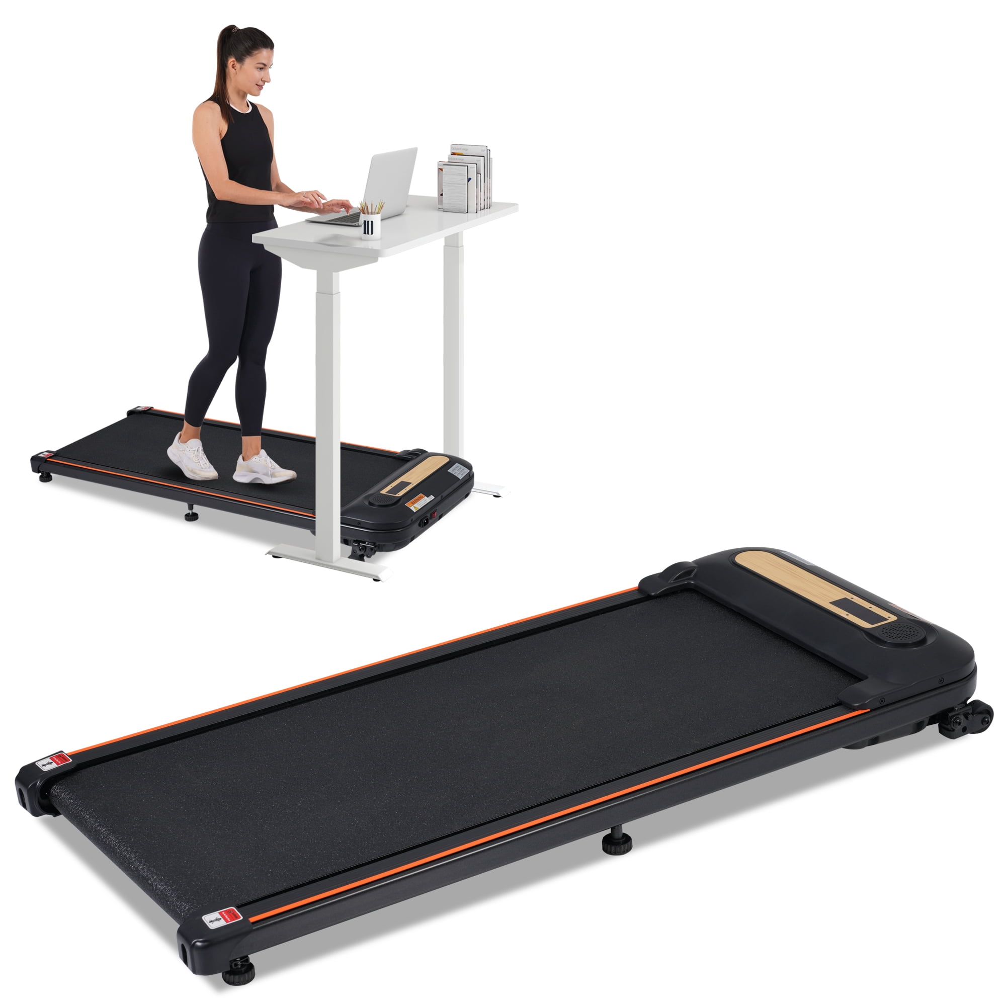 Wood Grain Decoration Walking Pad Under Desk Treadmill for Home Office ...