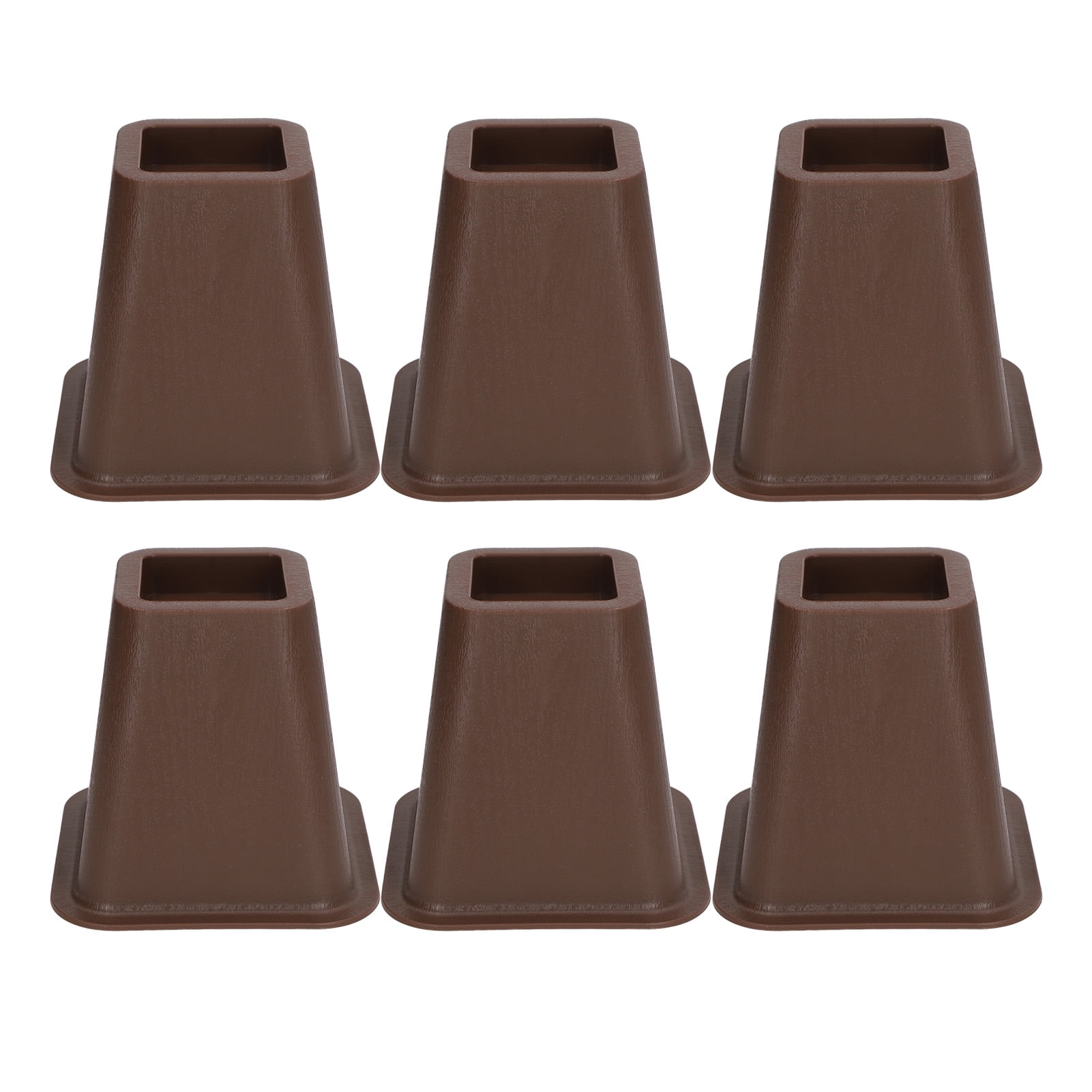 Wood Grain Furniture Risers, 6 Pcs Plastic Antislip Bed Risers for ...