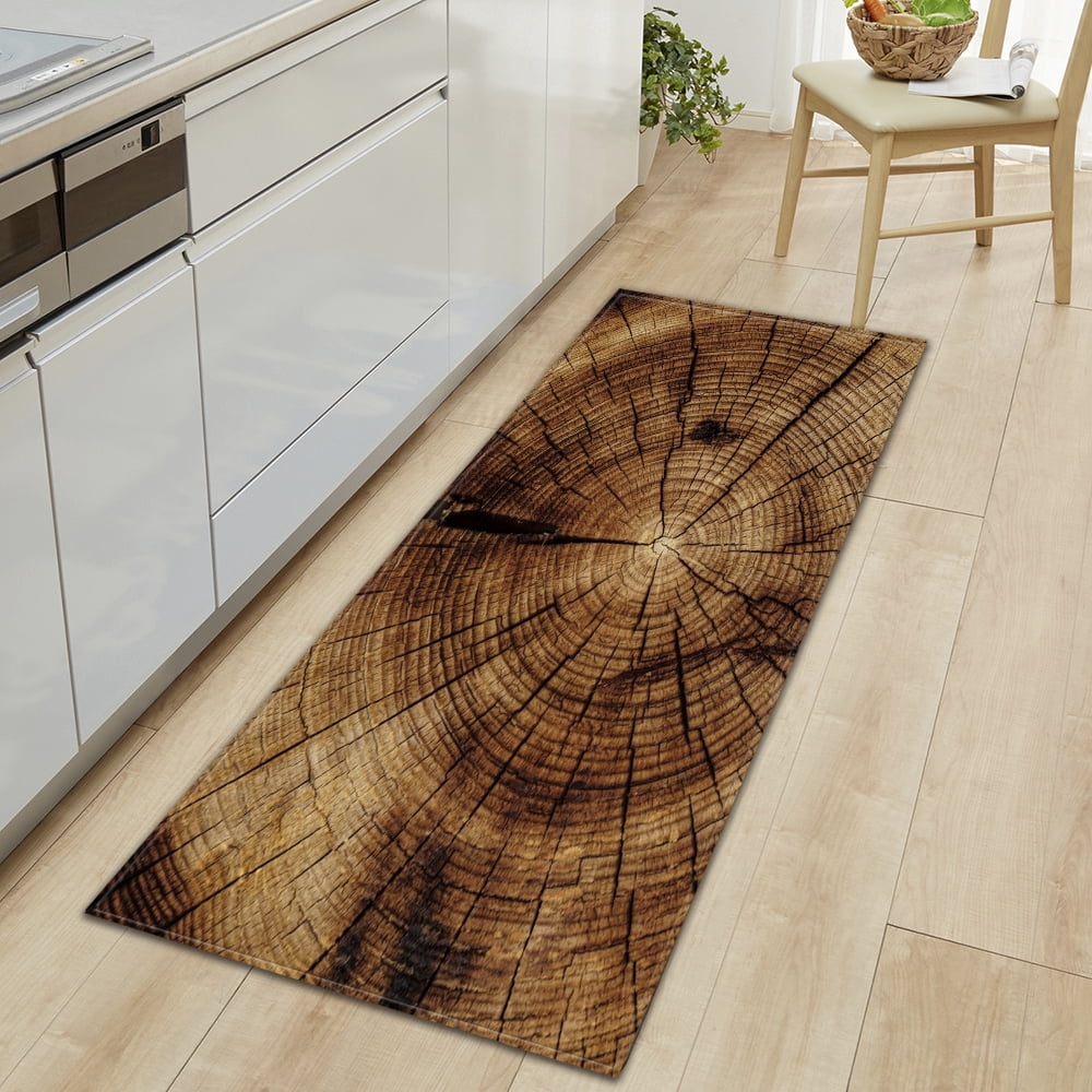 Wood Grain Kitchen Floor Mats Home Living Room Bedroom Hallway Balcony ...