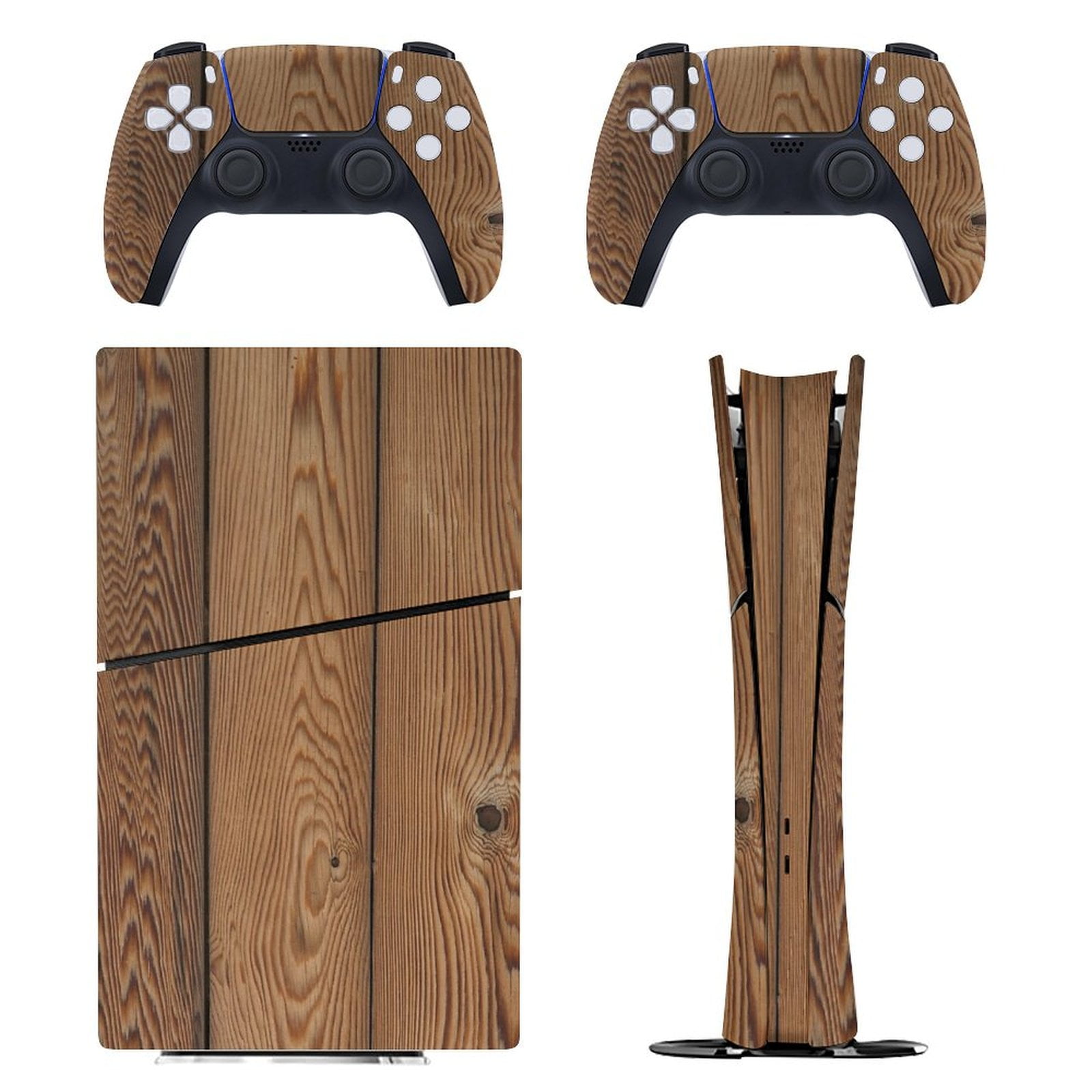 Wood Grain PS5/PS5 Pro/PS5 Slim Digital Disc Skin Sticker For Console ...