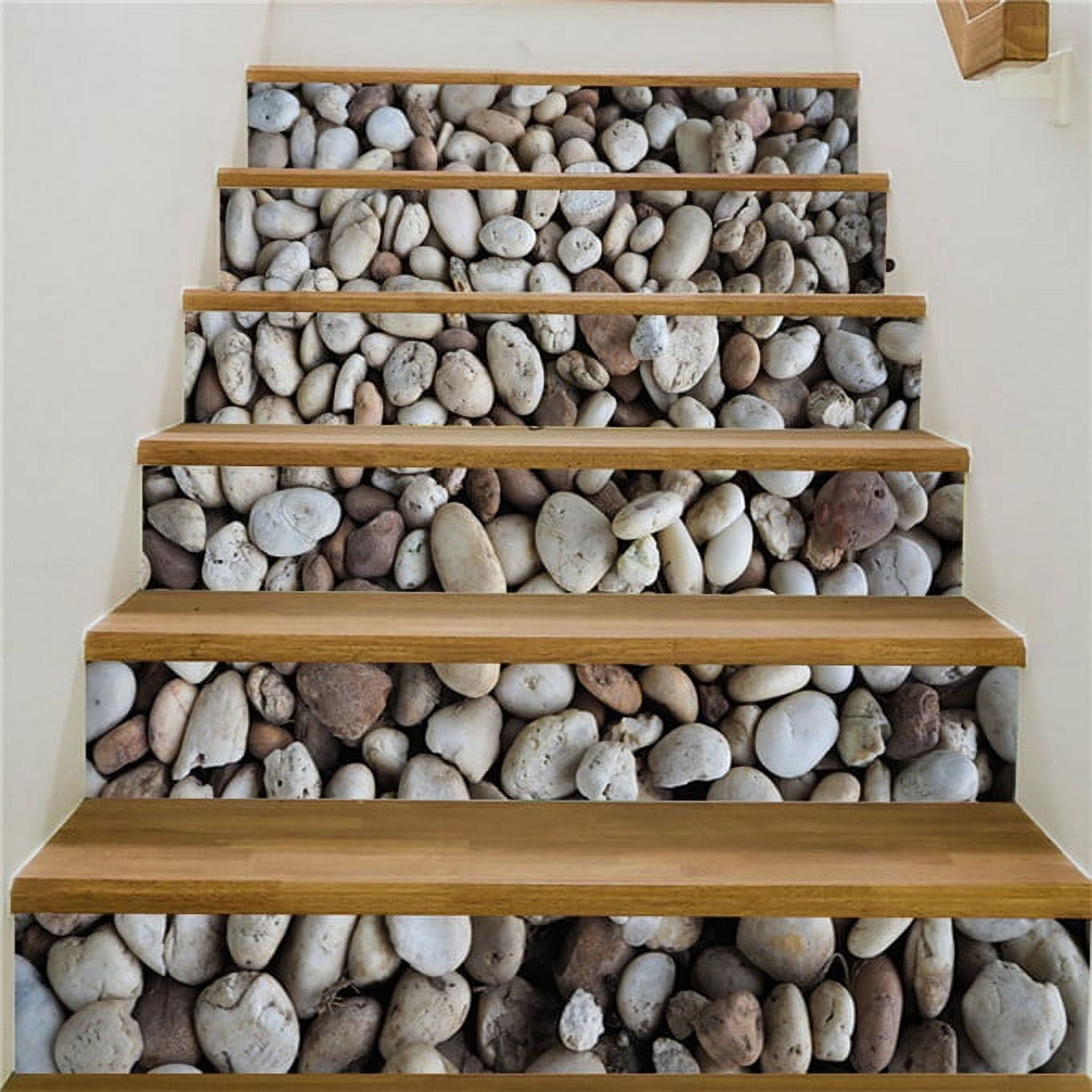Wood Grain Stairs Sticker Self-adhesive Waterproof St Brick Staircase ...