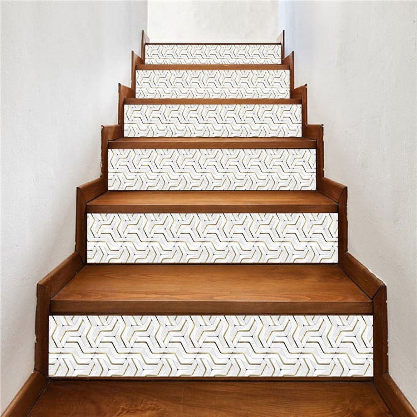 Wood Grain Stairs Sticker Self-adhesive Waterproof St Brick Staircase ...