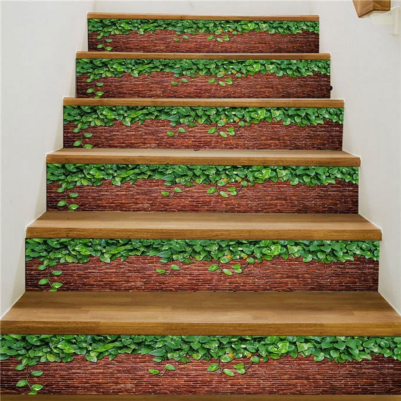 Wood Grain Stairs Sticker Self-adhesive Waterproof St Brick Staircase ...