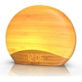 Wood Grain Sunrise Alarm Clock and Sound Machine Nightlight, Digital ...