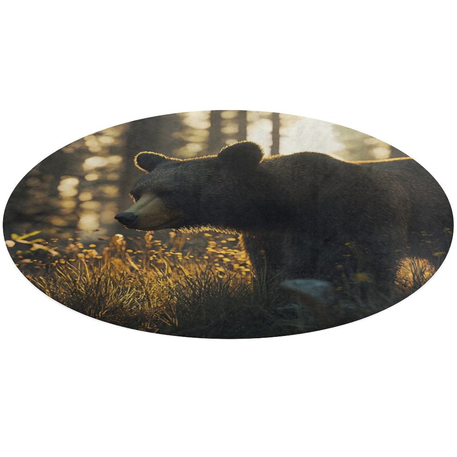 Wood Grain Texture Round Carpet Living Room Carpet Modern And Stylish ...