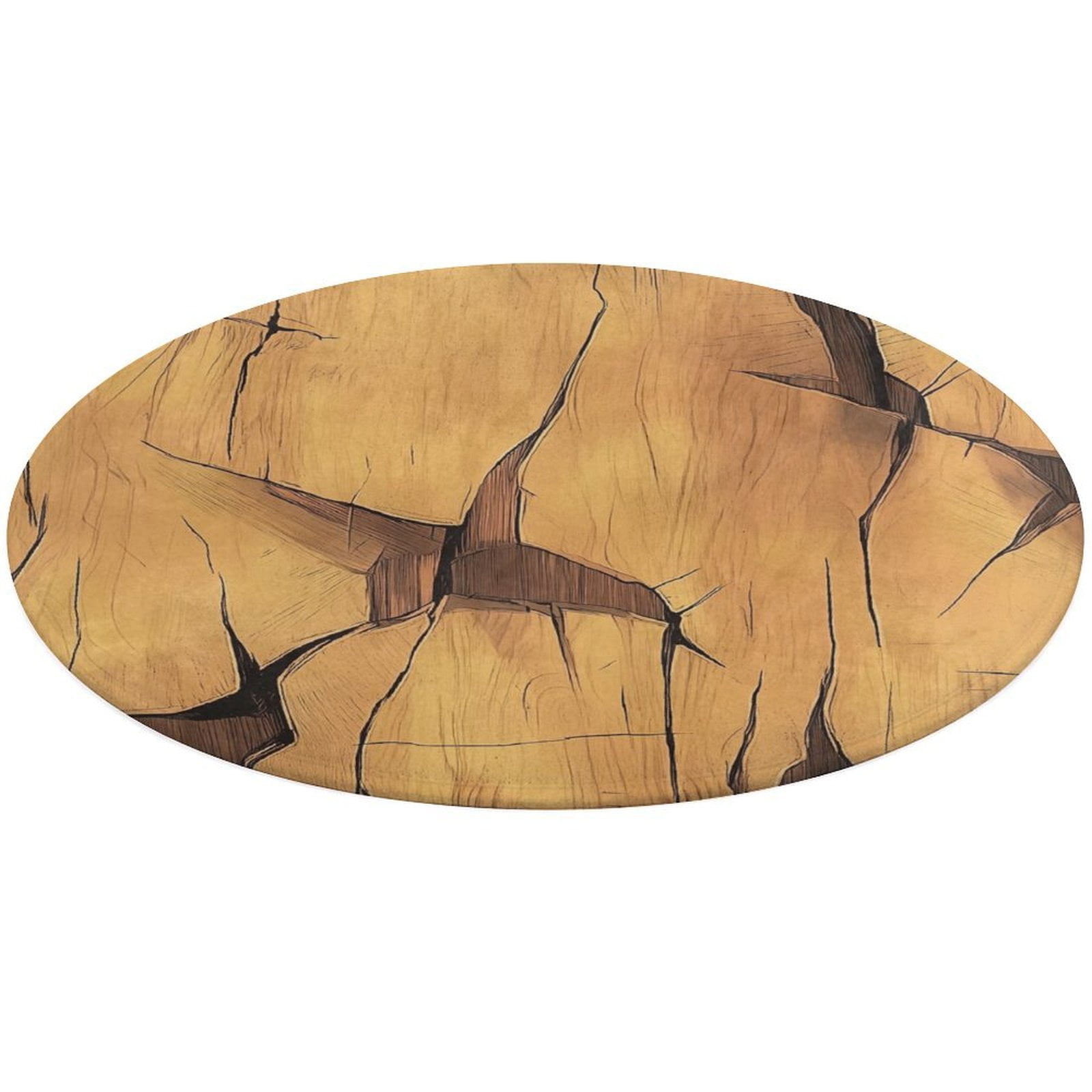 Wood Grain Texture Rugs Trea Rugs Not-Slip Round Rugs Area Carpets for ...