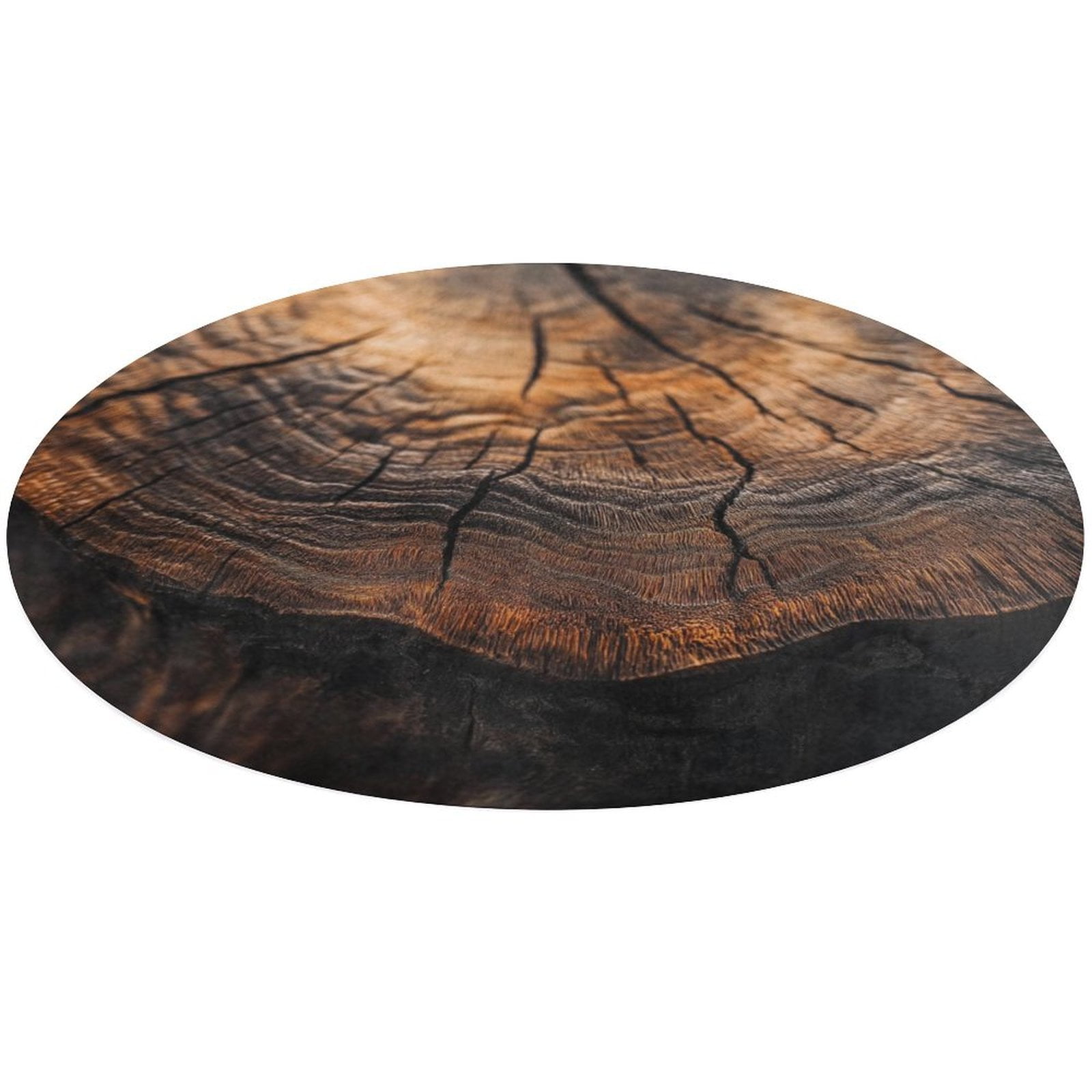 Wood Grain Texture Rugs Trea Rugs Not-Slip Round Rugs Area Carpets for ...